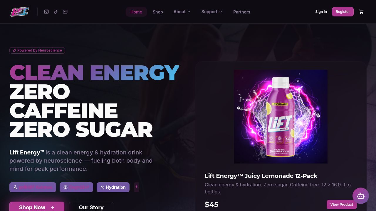 Lift Energy - Caffeine-Free Energy Drink | No Crash, No Sugar ...